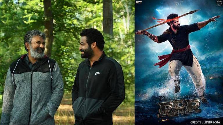 'RRR': Jr NTR poses with SS Rajamouli wearing 'first ever' ID cards on ...