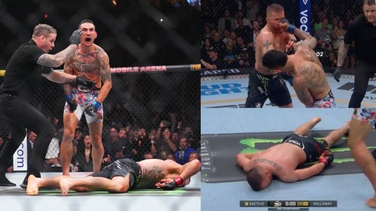 Holloway stuns Gaethje with a LAST SECOND KO! Knocks Justin out cold in ...