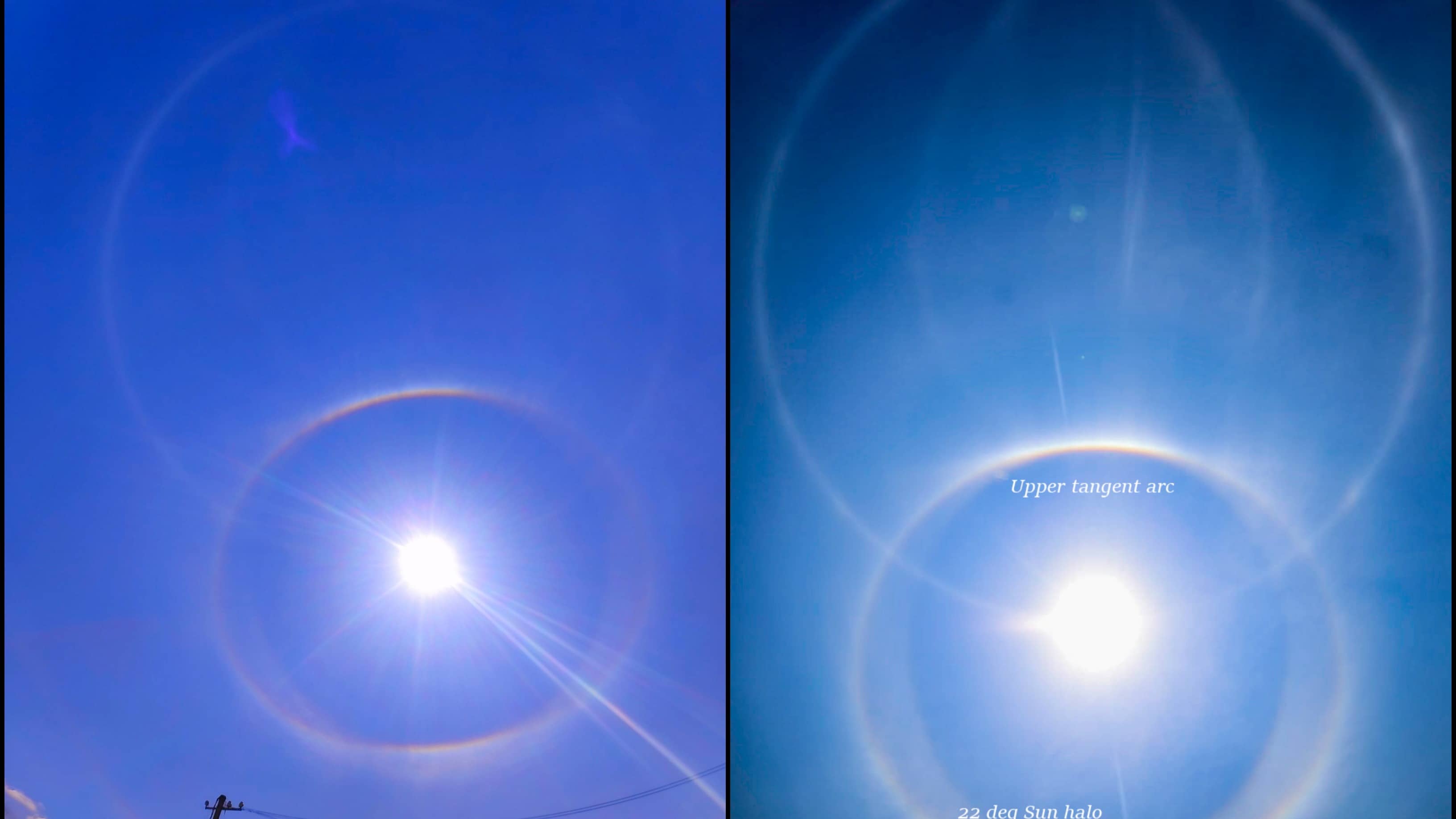 Double Sun Halo Dazzles Leh Sky! Netizen Captures Rare Multiple Halos ...