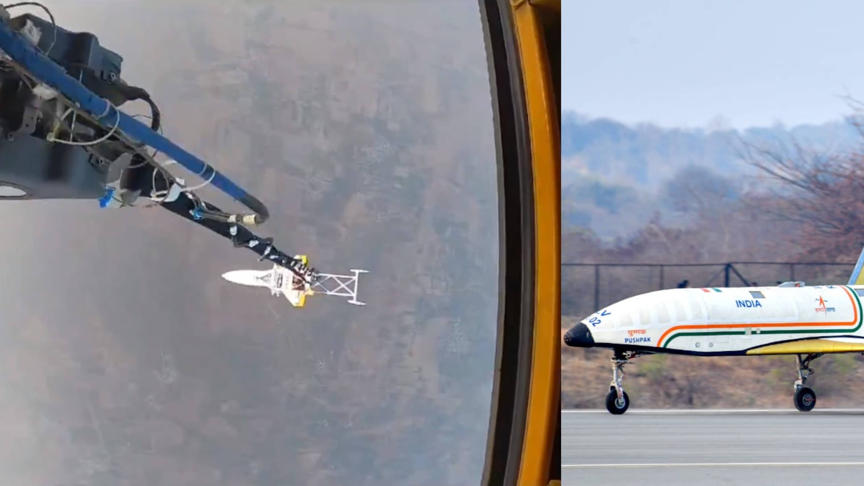 IAF's Chinook Helicopter Drops ISRO's 'Pushpak Vimaan' From 4.5 km ...