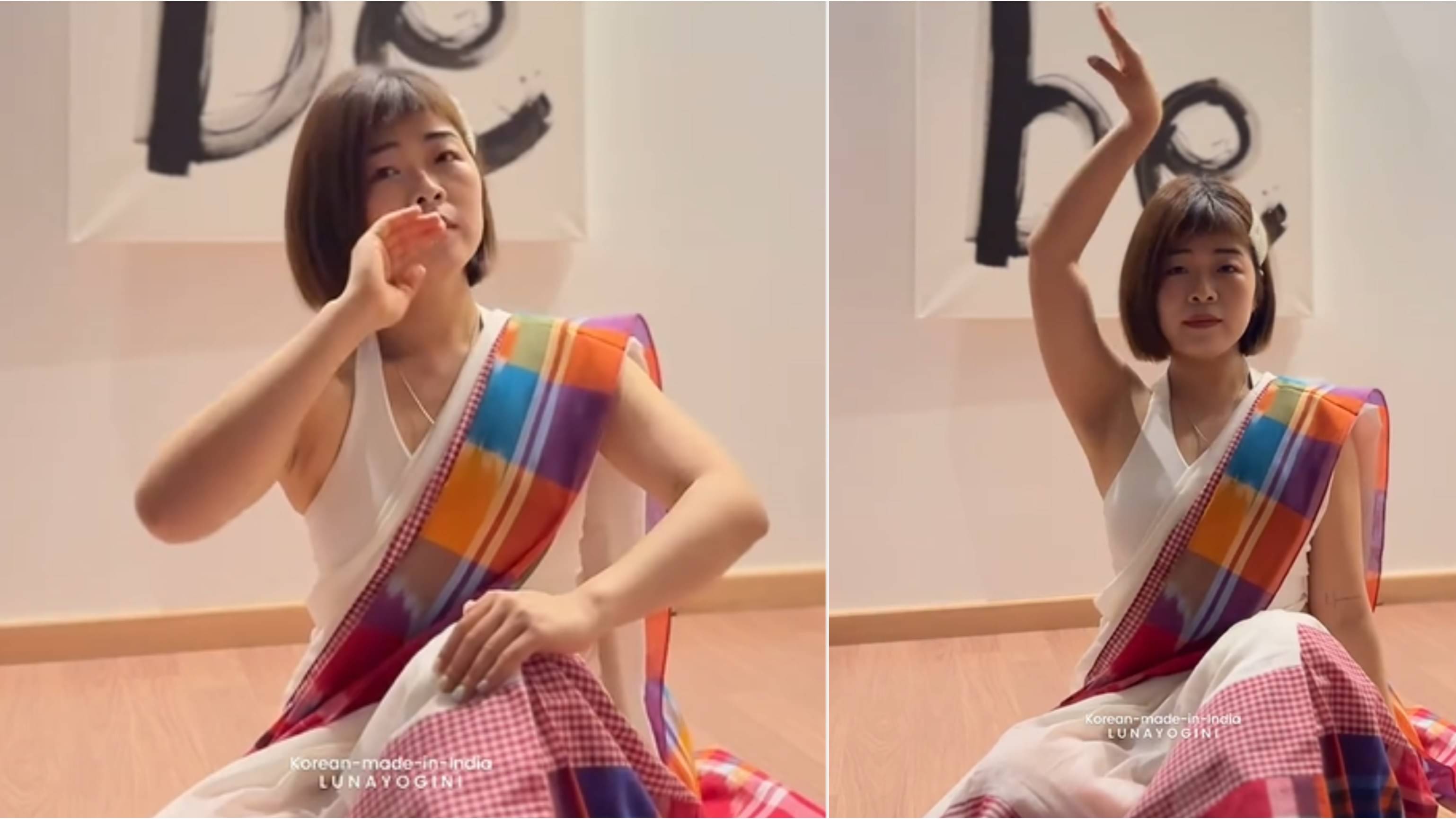Korean Woman In Saree Dances To 'Aaj Jaane Ki Zid Na Karo' Video Goes ...