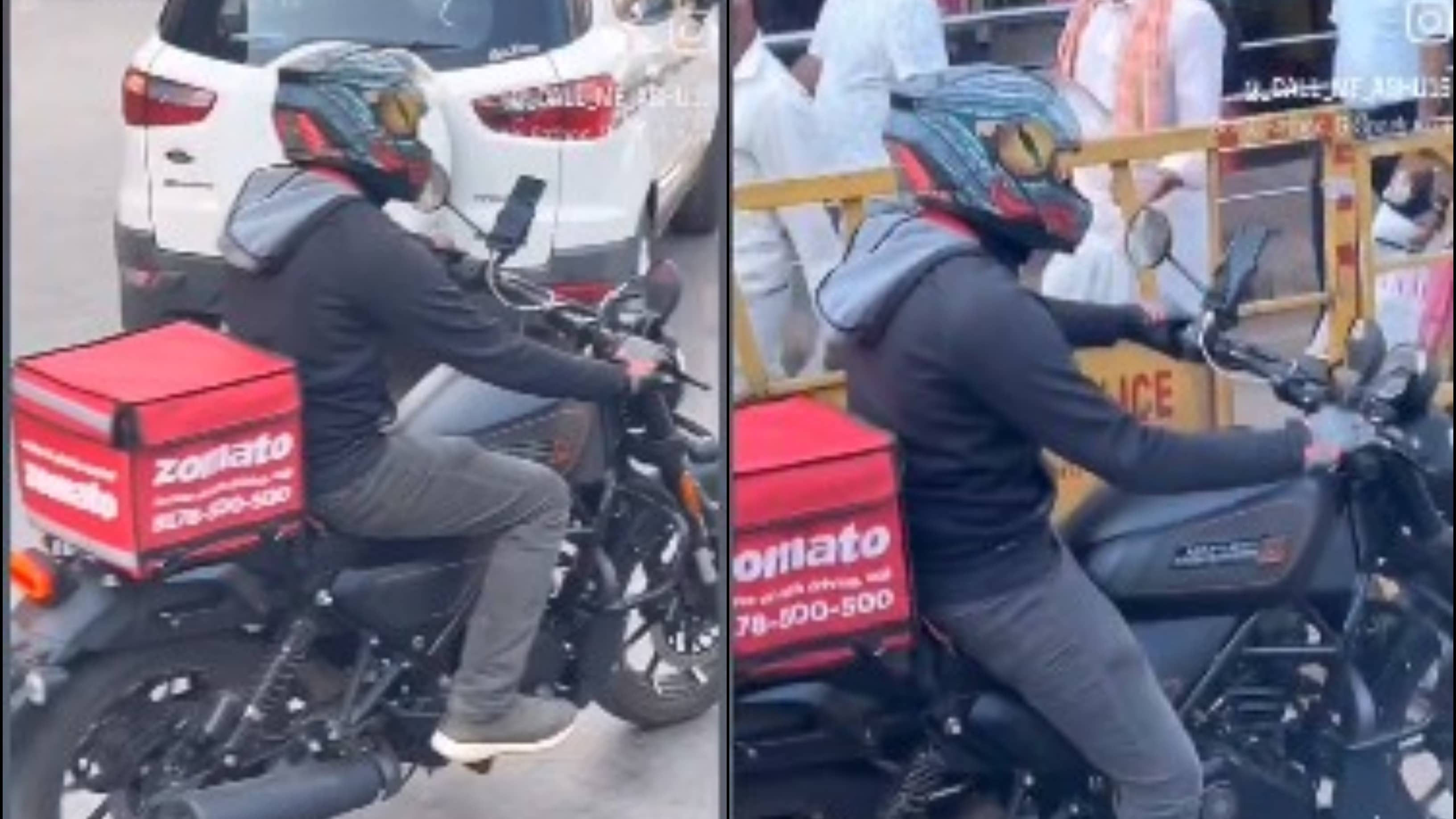 Zomato Delivery Agent Goes Viral Riding Harley Davidson: Delivering ...