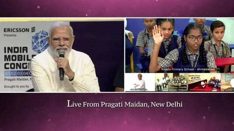 PM Modi interacts with students using 5G tech post inaugurating 6th ...