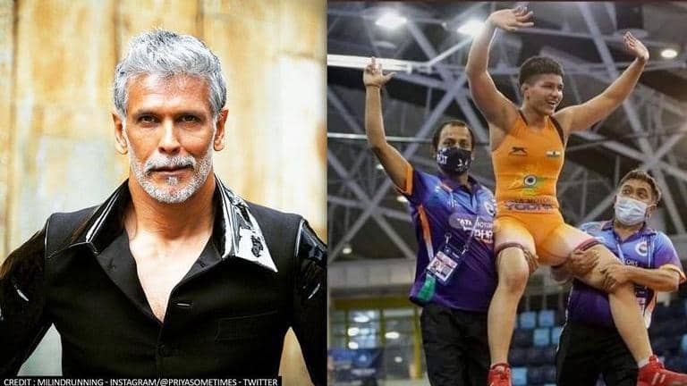 Milind Soman goofs up congratulating Priya Malik, politely responds to ...