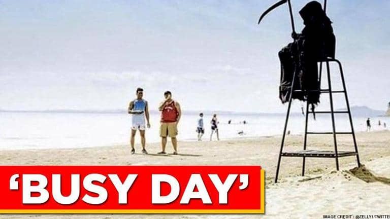 Florida: Lawyer dresses as grim reaper to scare off beach-goers amid ...