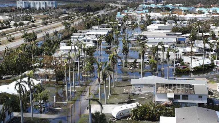 Shrimp boat washed ashore during Hurricane Ian | Republic World