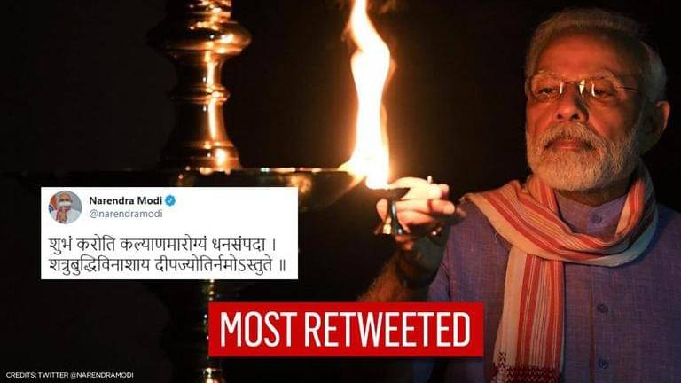 In 2020, PM Modi's 'light a diya' post most retweeted tweet in politics ...