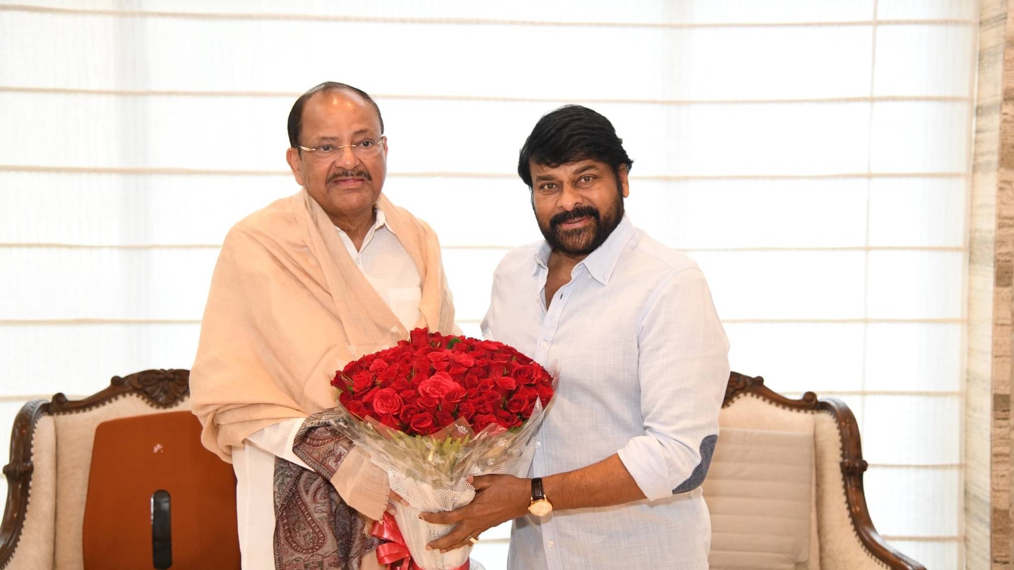 Chiranjeevi Shares 'Delightful, Special Moments' With Fellow Padma Vibhushan Awardee Venkaiah ...