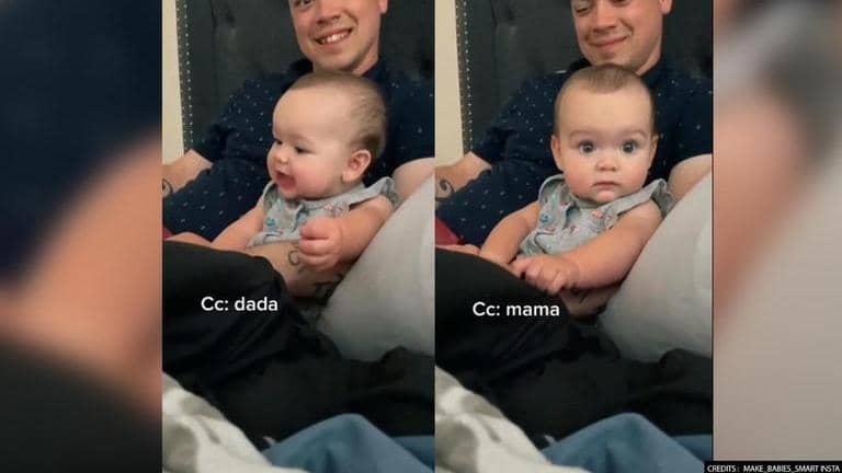 WATCH: Baby's reaction leave netizens in splits after mother coaxes to ...