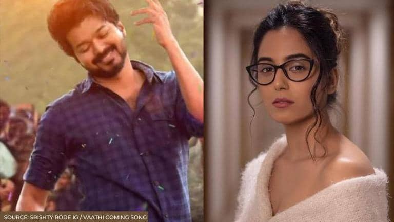 Srishty Rode dances in lungi while jumping onto the 'Vaathi Coming ...