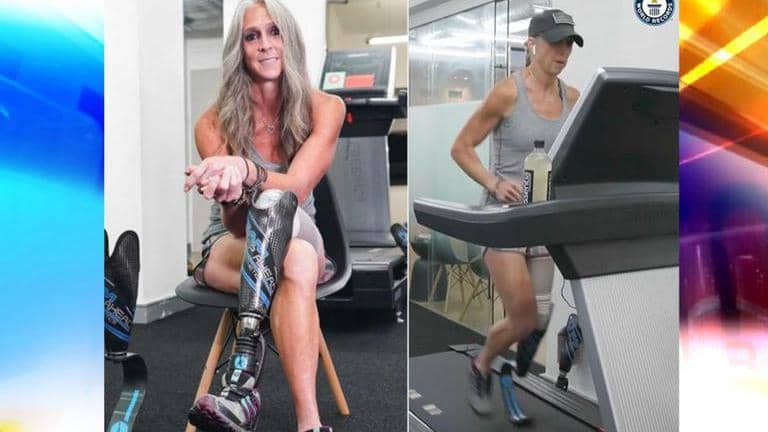 American mom makes history, runs 100 miles with prosthetic leg for ...