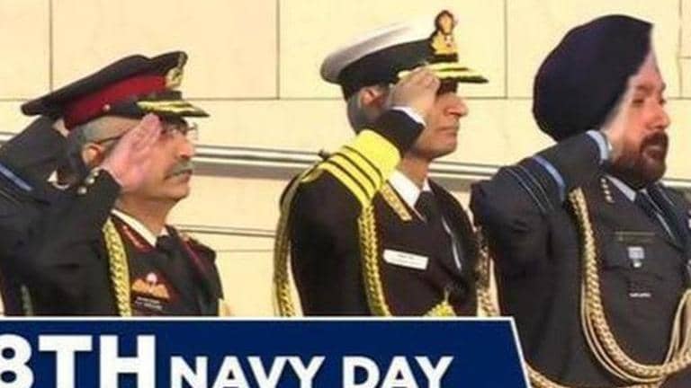 Top naval officers pay tribute at National War Memorial on Navy Day ...