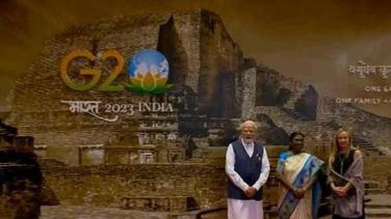 G20 Summit: Nalanda University's image forms backdrop at greeting area ...