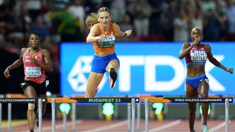Femke Bol of the Netherlands cruises to gold in women’s 400 hurdles at ...