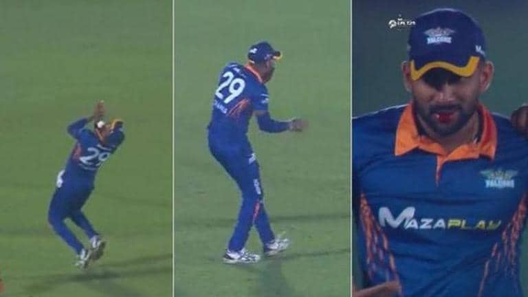 Catch taken, teeth lost: Watch Chamika Karunaratne's valiant yet ...