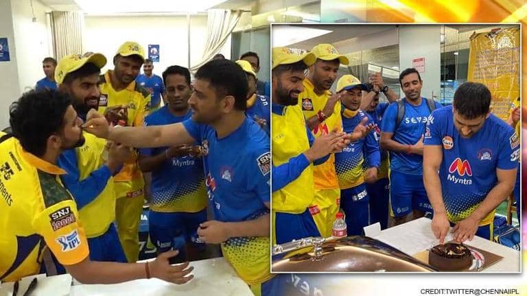 MS Dhoni shows brotherly love to Suresh Raina, feeds cake post 200th ...