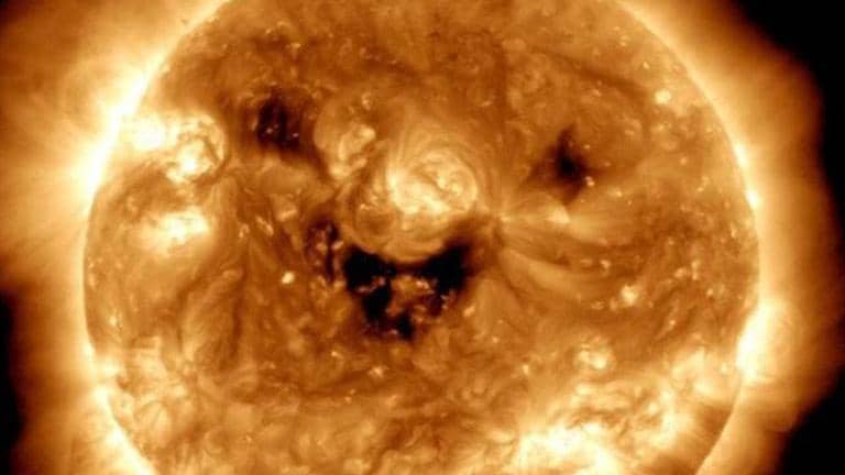 NASA's solar observatory catches the sun 'smiling'; here's how it came ...