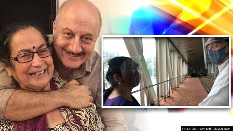 'She is ecstatic': Anupam Kher jets off to Shimla with mother Dulari ...