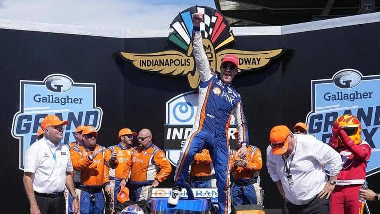 Scott Dixon holds off hard-charging Rahal to win Indianapolis GP on ...