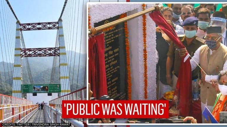Uttarakhand CM Rawat inaugurates 'Janaki Setu' bridge, dedicates it to ...