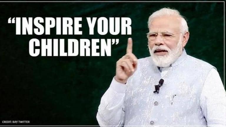 PM Modi suggests parents to "inspire their children to bring out their ...