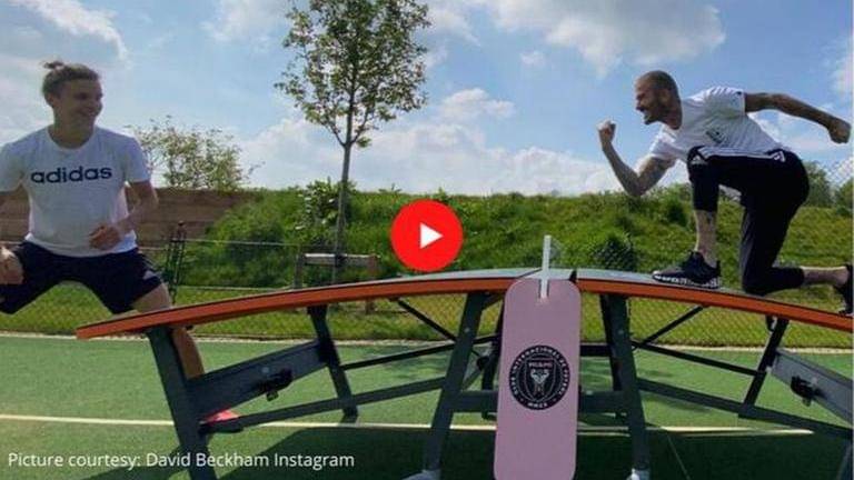 David Beckham plays Teqball with son Romeo, urges Inter Miami to sign ...