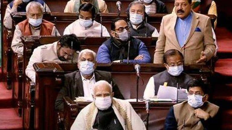 PM Modi, MPs back with masks in Parliament, lead by example amid COVID ...