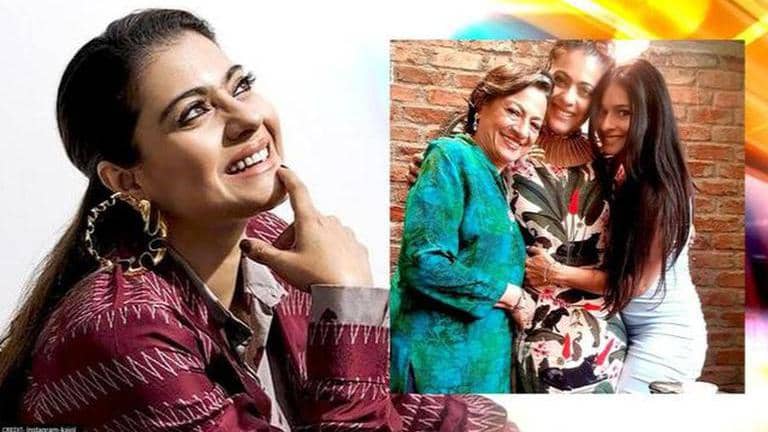 Kajol shares adorable pics from pre-birthday celebration with mom ...