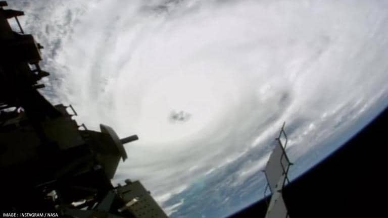 NASA releases terrifying video footage of powerful hurricane Ian ...