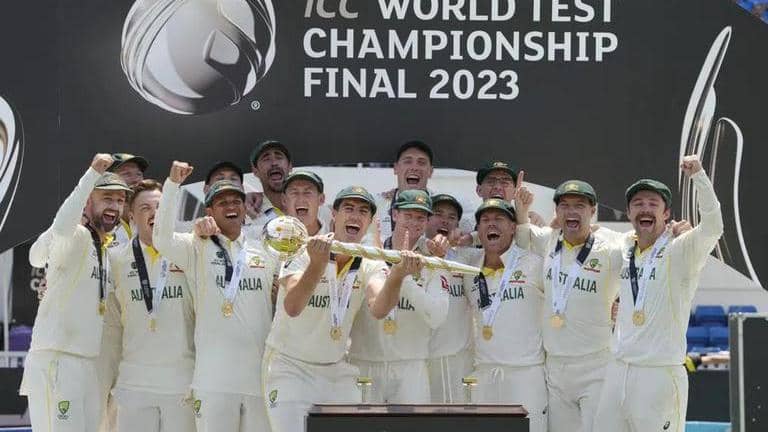 Australian players celebrate WTC 2023 Final victory with their family ...