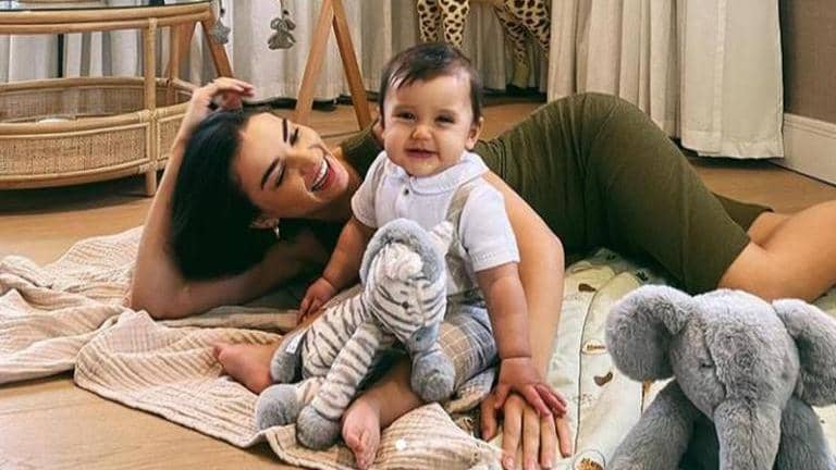 Amy Jackson posts an adorable video on her son's first birthday; Take a ...