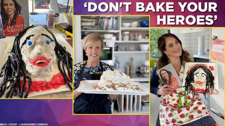 Comedian Laura Daniel bakes a hilarious cake resembling PM Jacinda ...