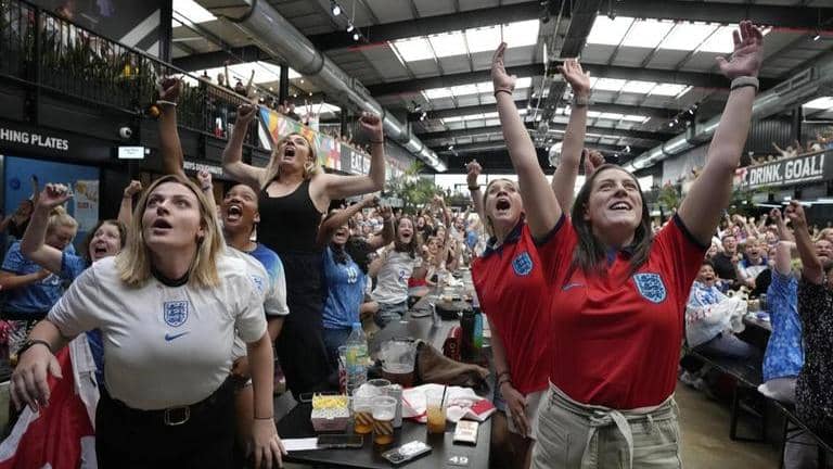 England fans back home celebrate their team’s spot in the Women’s World ...