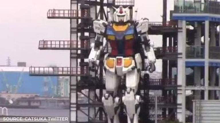 Gundam robot replica in Japan has set the internet on fire as its video ...