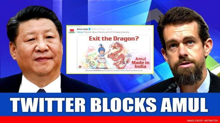 Twitter blocks Amul after 'Exit The Dragon?' topical about China ...