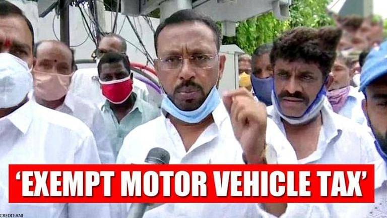 Telangana vehicle operators march to RTA office; demand exemption from ...