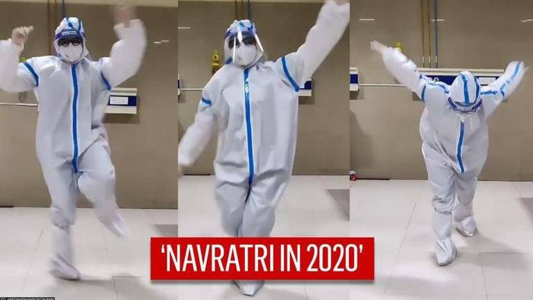 Video: Doctor performs Garba in PPE kit after duty amid COVID-19 ...