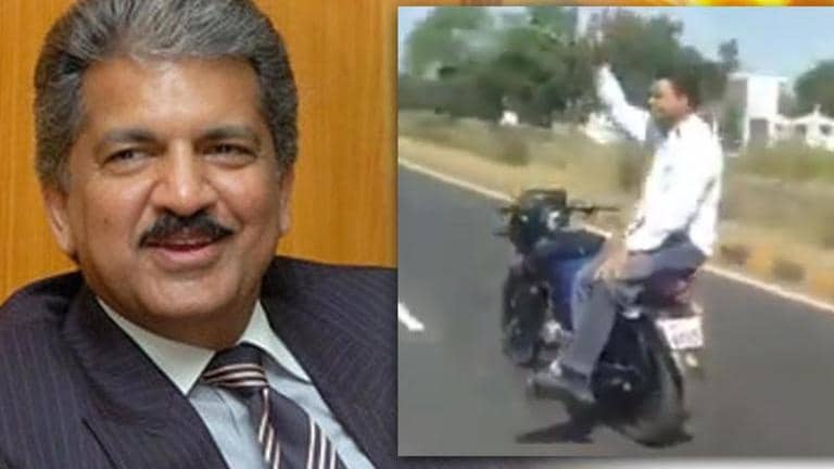 Anand Mahindra shares a video of 'driverless' bike; Netizens are ...