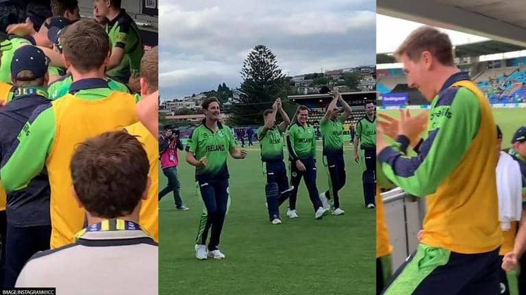 Watch: Irish players celebrate with fans in stands after knocking West ...