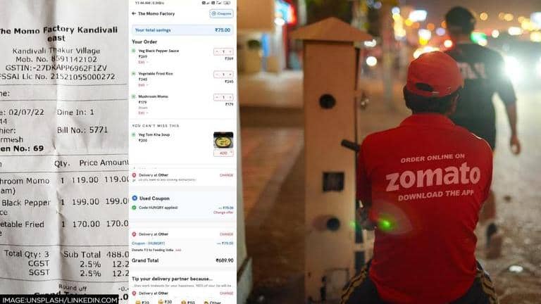 Zomato responds after images reveal price differences between app's ...