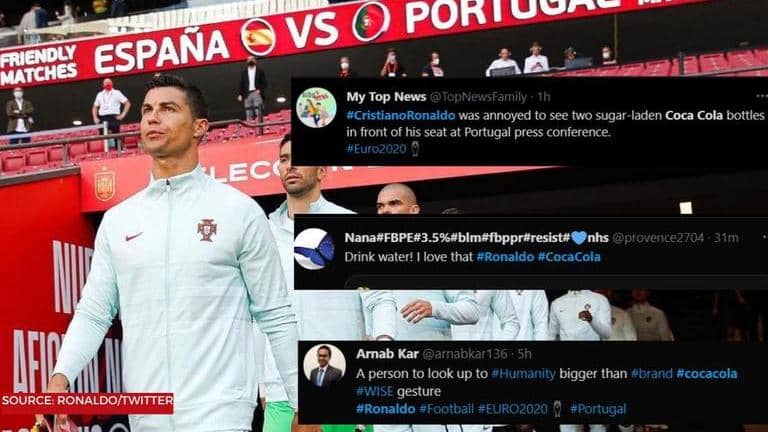 Cristiano Ronaldo Coca Cola video goes viral; fans applaud Portugal ...