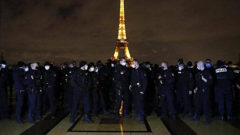 French police hold small but bold protest near Eiffel Tower- Republic World