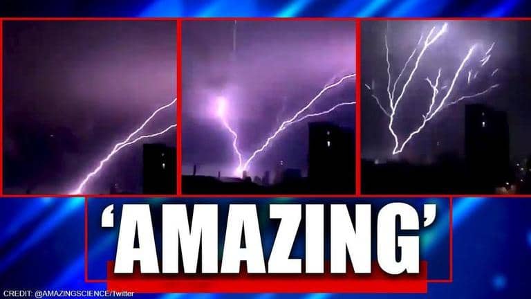 ‘Wonders of god’: Video of lightning strike leaves netizens stunned ...