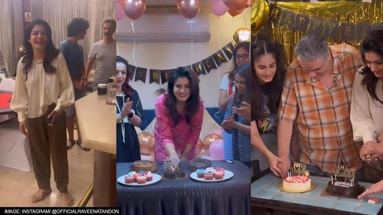 Raveena Tandon drops video montage from surprise-filled birthday with ...