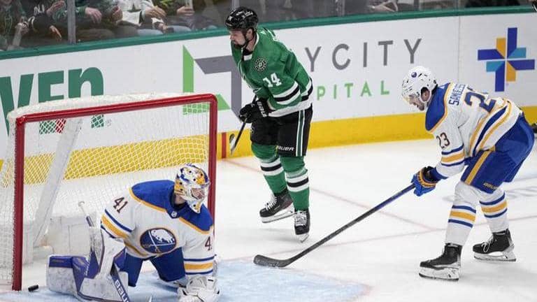 Sabres rookie Power scores in overtime in 3-2 win over Stars | Republic ...