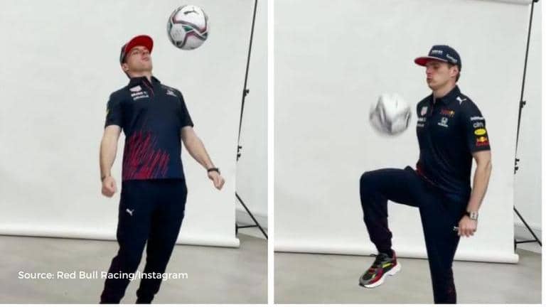 Max Verstappen enjoys Euro 2020 fever as Red Bull star flaunts football ...