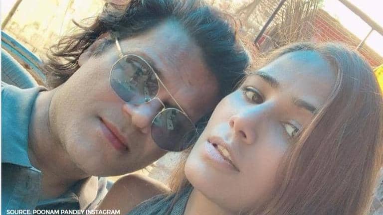 Poonam Panday wishes Karwa Chauth to husband Sam Bombay amid video ...