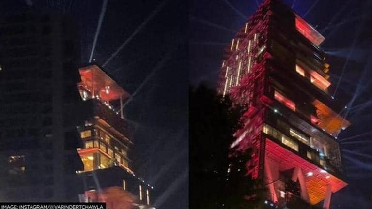 Antilia lights up for Anant Ambani and Radhika Merchant’s engagement ...
