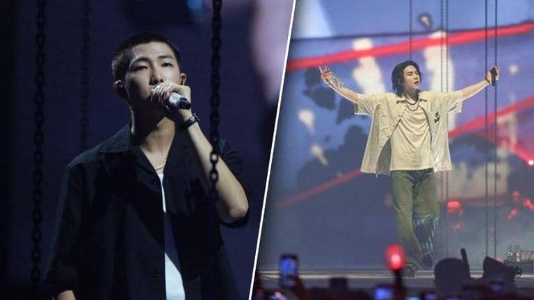 BTS RM performs on stage for the last time before military enlistment ...