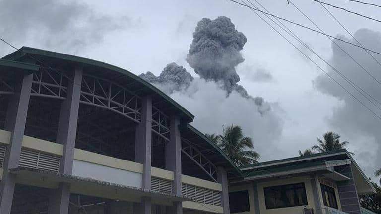 Philippines raises alert level for Bulusan volcano after it spewed ...